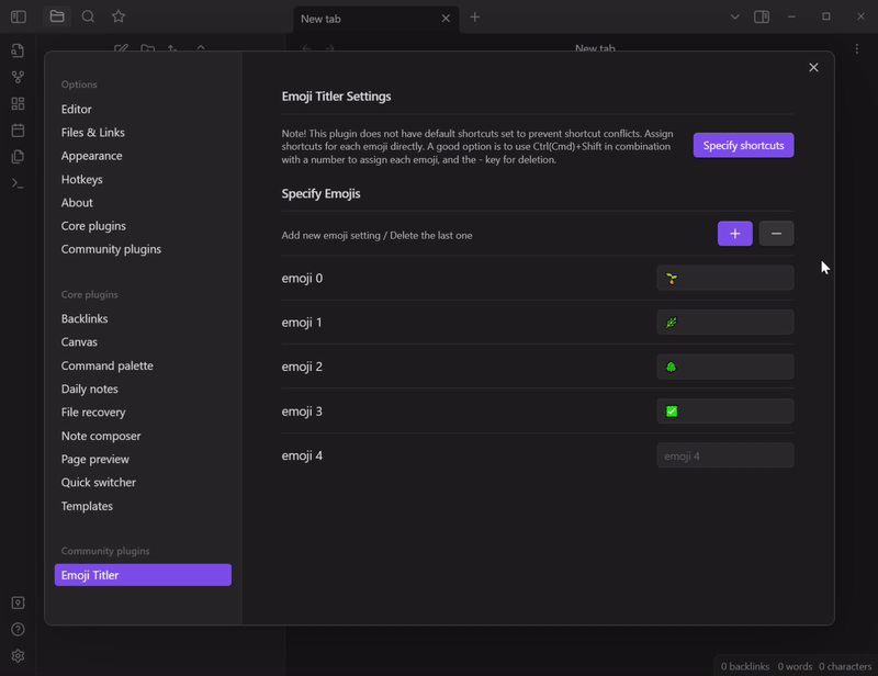 Obsidian 插件：【Readme】Emoji Titler