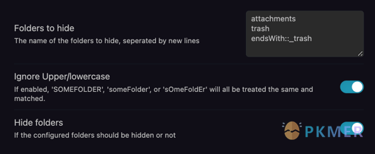 Obsidian 插件：【Readme】Hide Folders