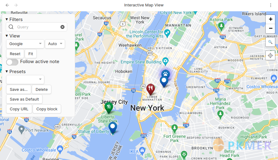 Obsidian 插件：【Readme】Map View