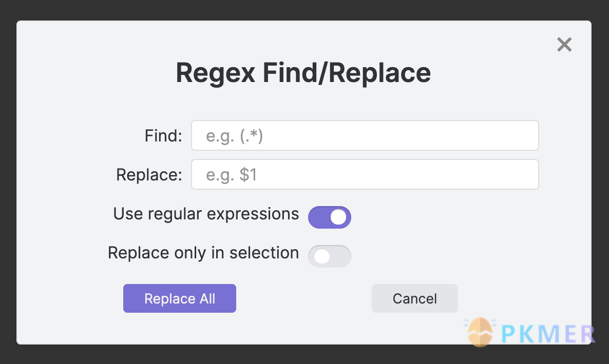 Obsidian 插件：【Readme】Regex Find and Replace