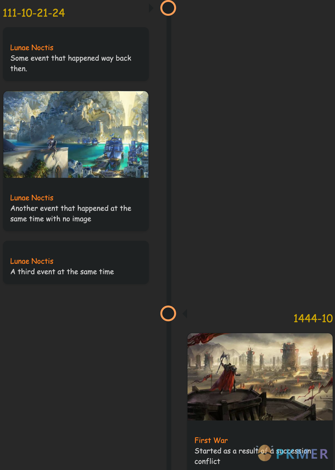 Obsidian 插件：【Readme】Timelines