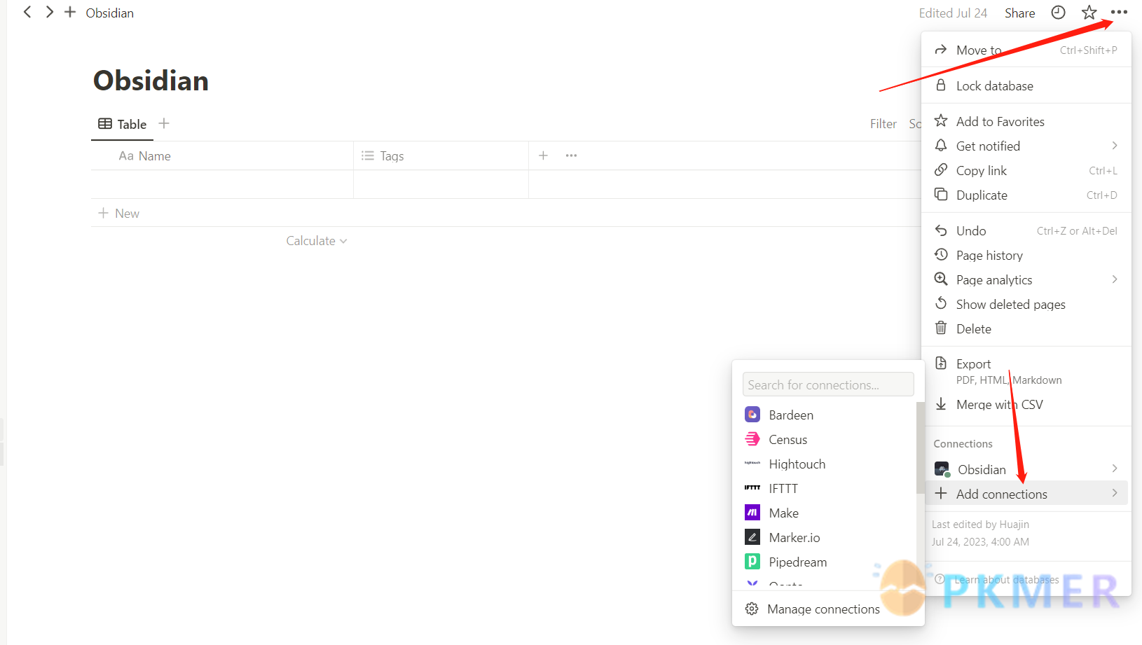 PKMer_Obsidian 插件：Obsidian shared to Notion 一键把 Obsidian 中的文件传输到 Notion 中